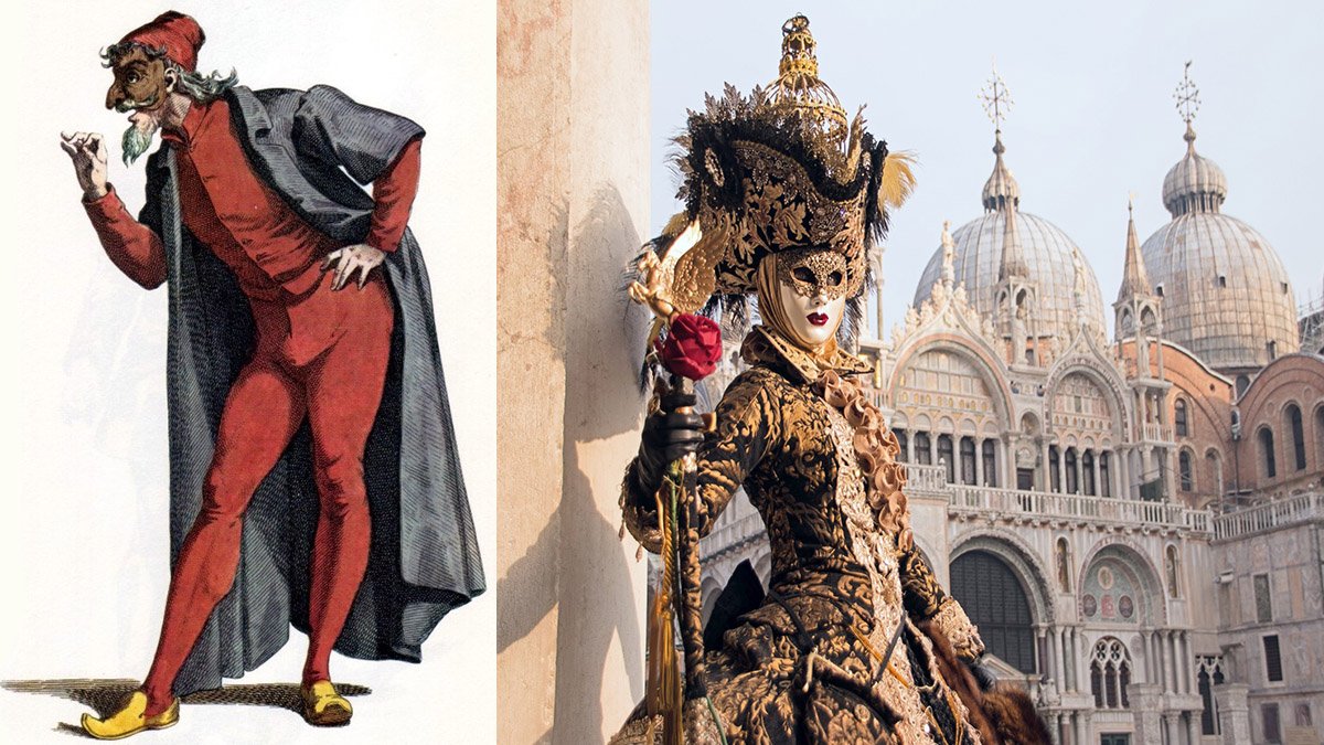 Pantalone maschera, maschere italiane, la maschera carnevale veneziana